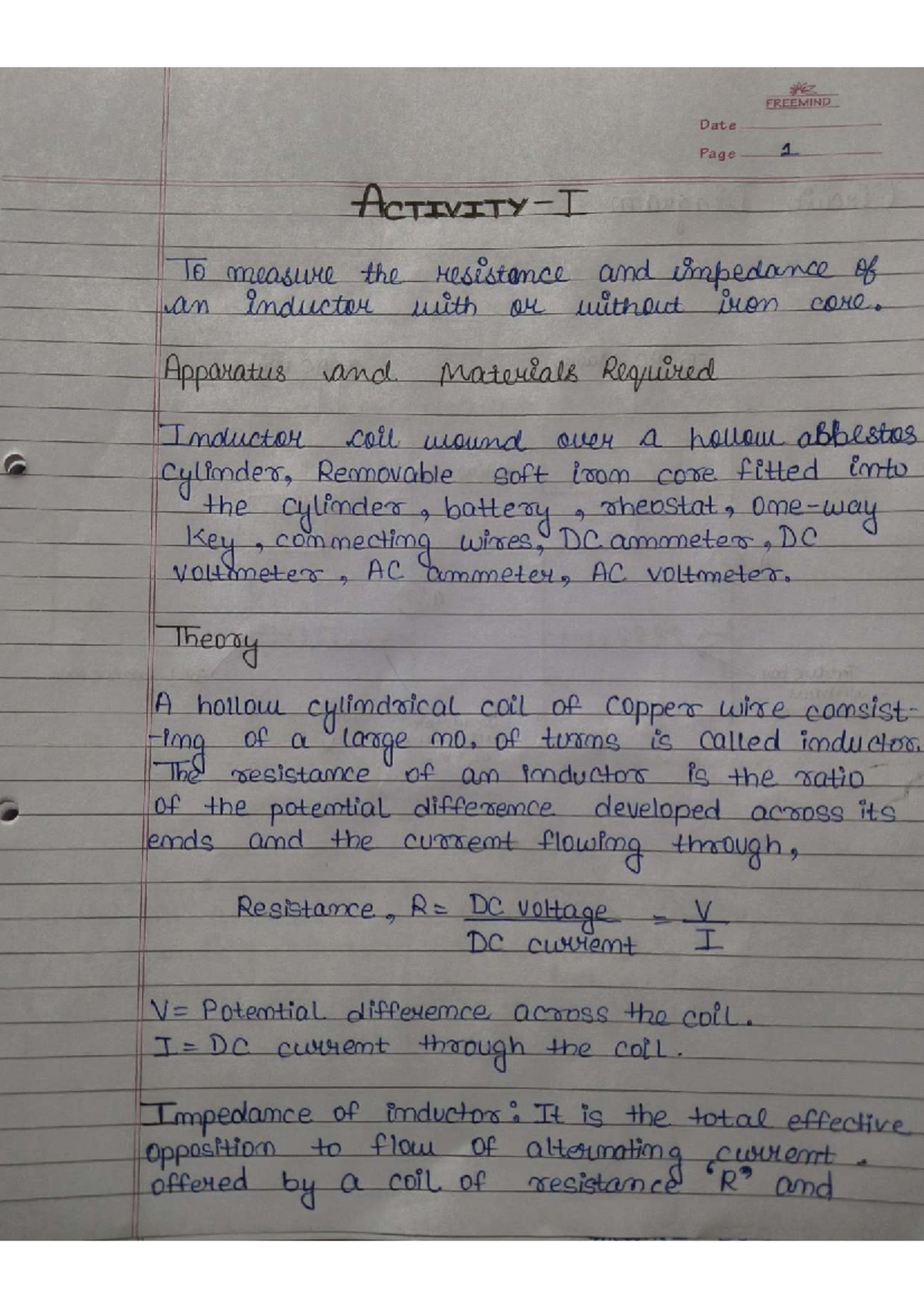 Physics Lab Activities: Resistance, Impedance, and Circuit Analysis ...