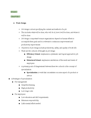 OSCM373 – Basic Operations Management Exam #2 Formula Sheet - 95 1. 95 ...