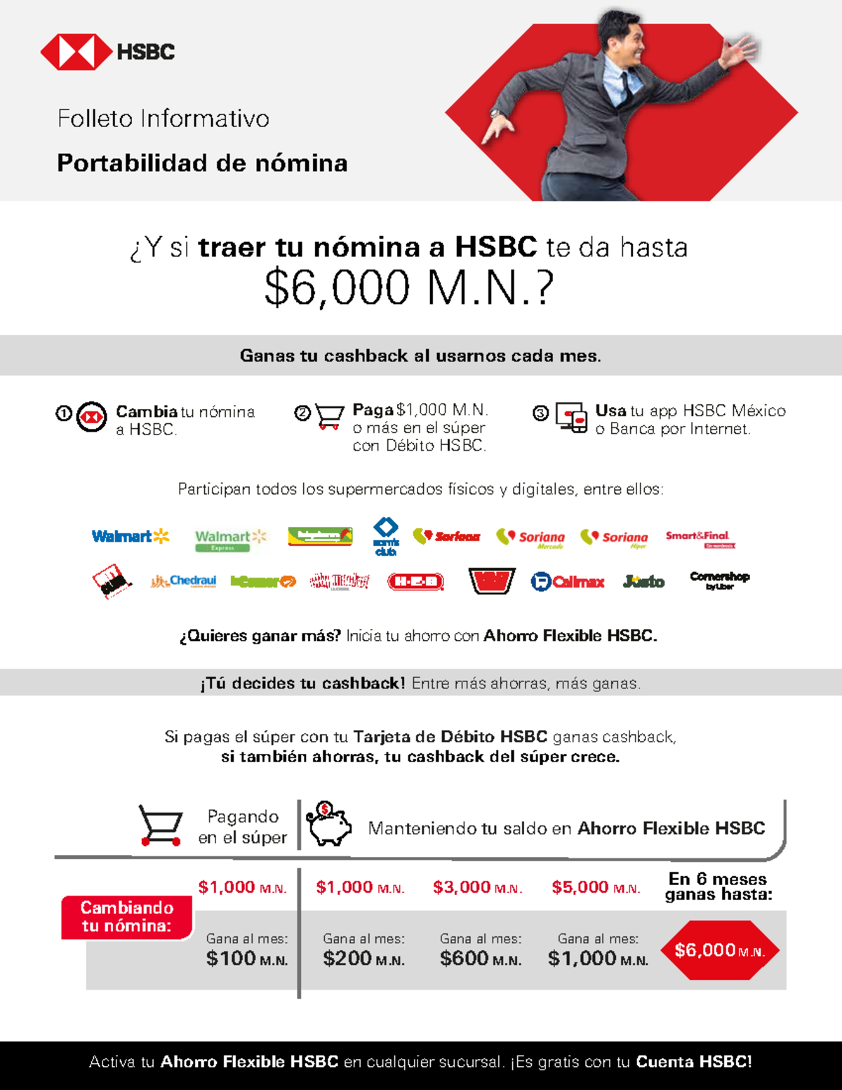 Folleto Portabilidad de Nómina HSBC 2023: Ahorro y Cashback - Studocu