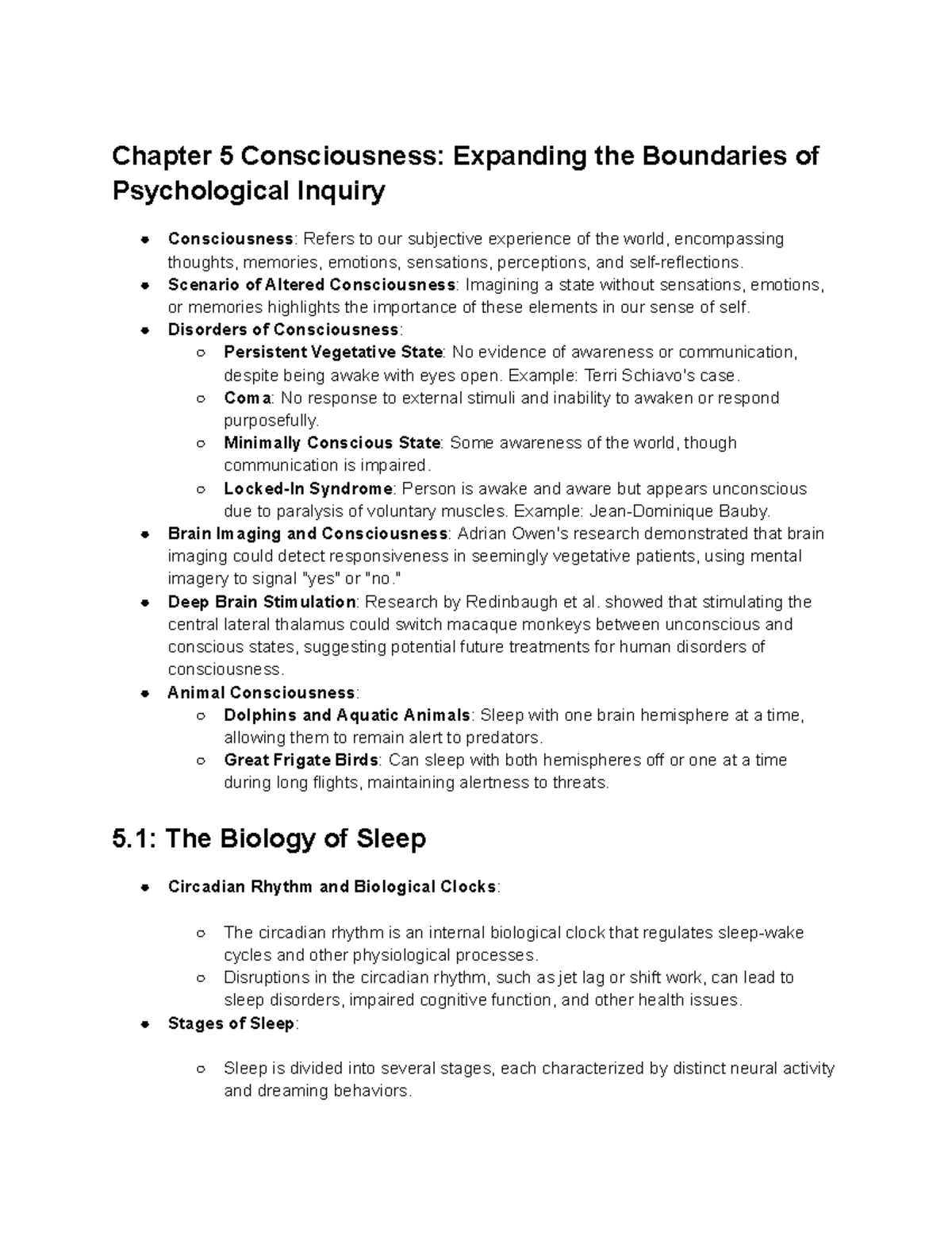 Chapter 5: Consciousness - Expanding Psychological Inquiry and Insights ...