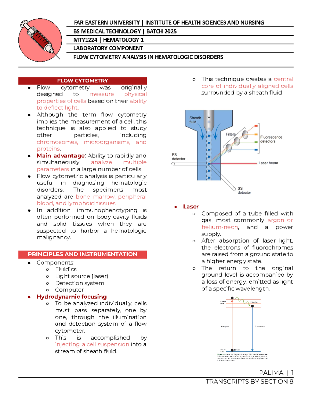 Flow cytometry (Automation) - BS MEDICAL TECHNOLOGY | BATCH 2025 ...