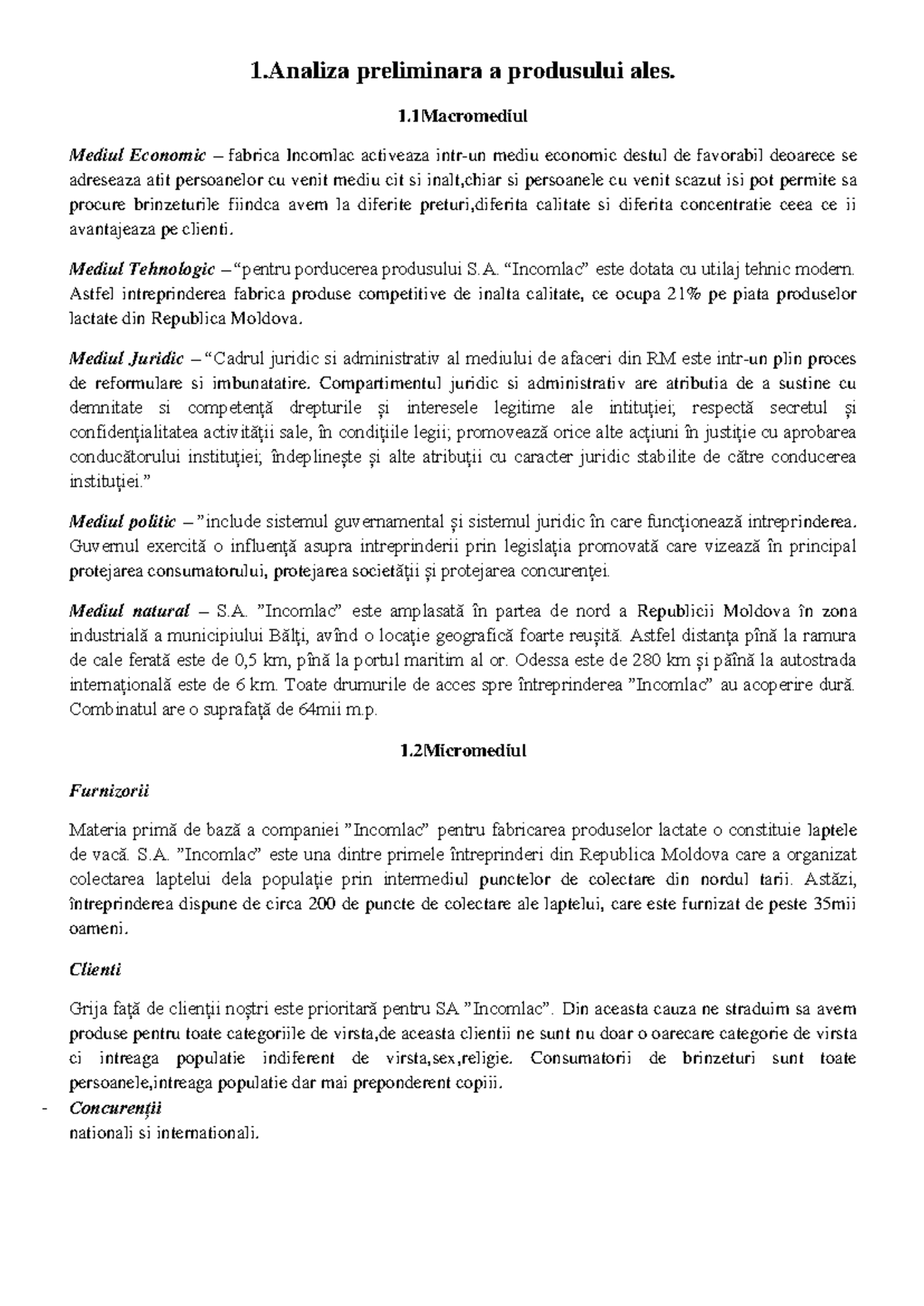 Tehnici Promotionale FEAA UAIC - Proiect de Marketing pentru Incomlac ...