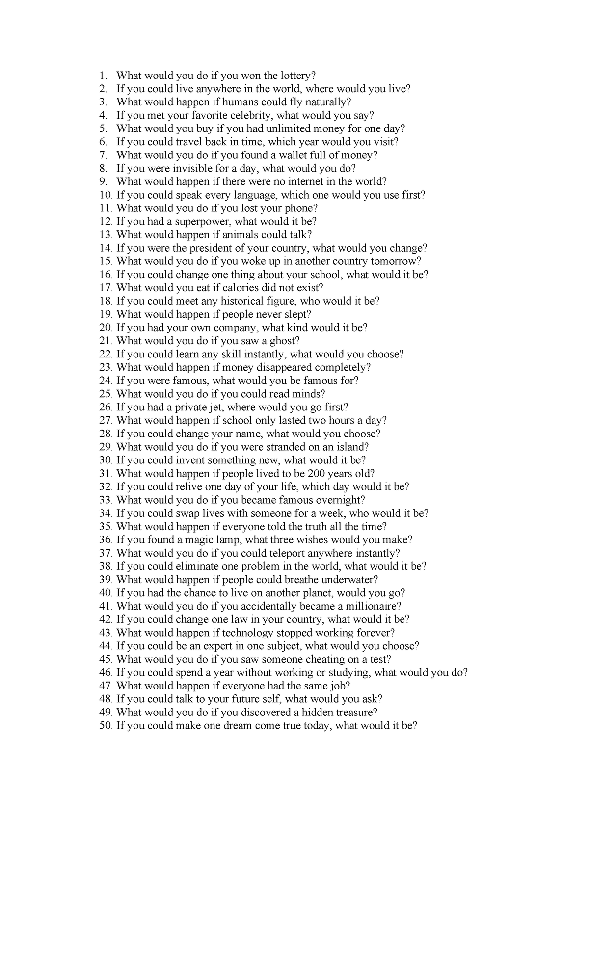 What Would You Do If? - Creative Problem Solving Exercises - Studocu