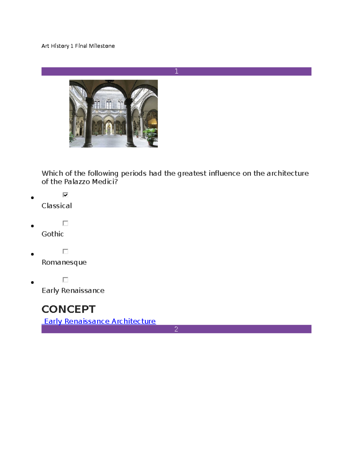 Art History 1 Final Milestone - Art History 1 Final Milestone 1 Which ...