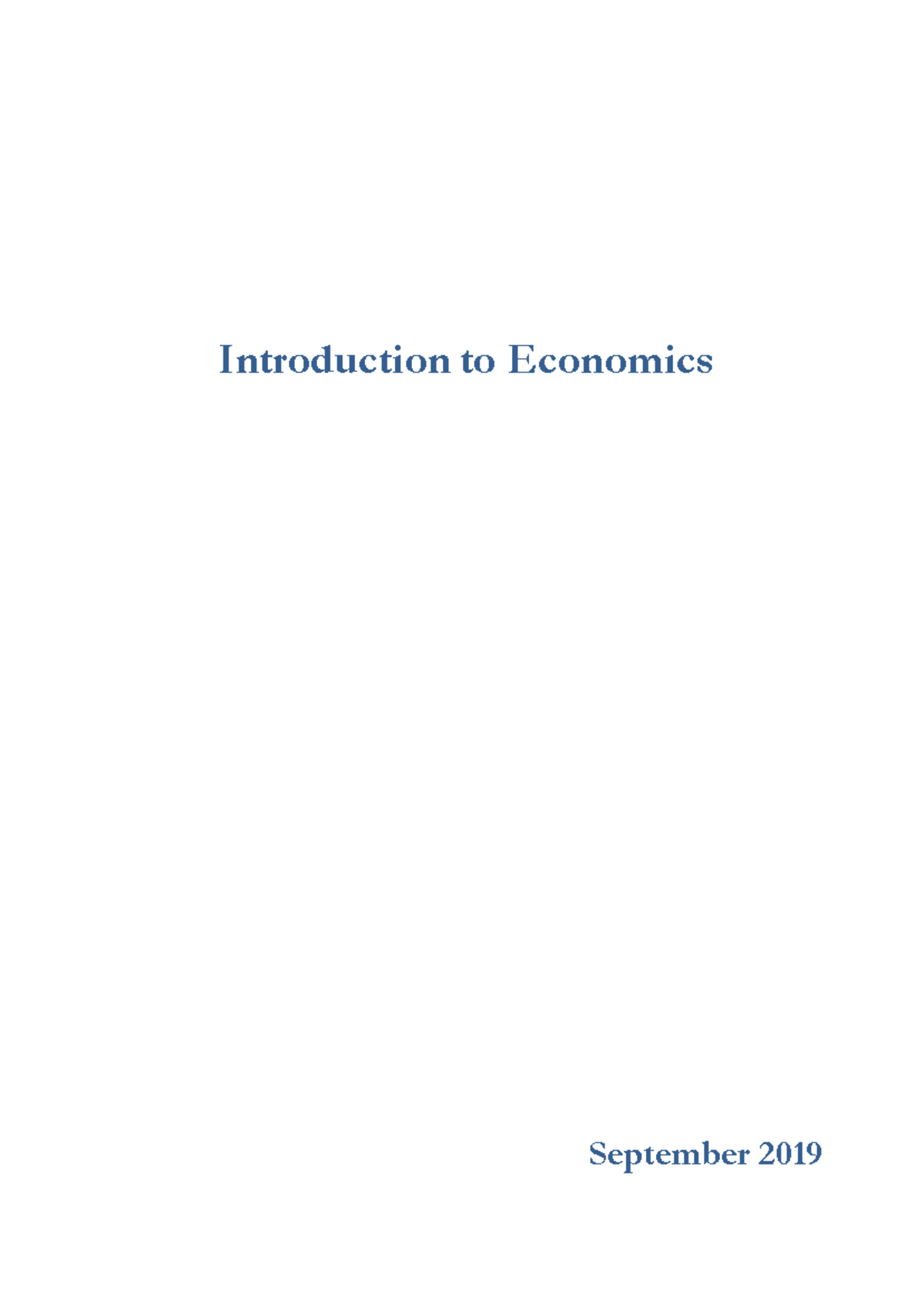 Introduction to Economics: Module Overview and Key Concepts - Studocu