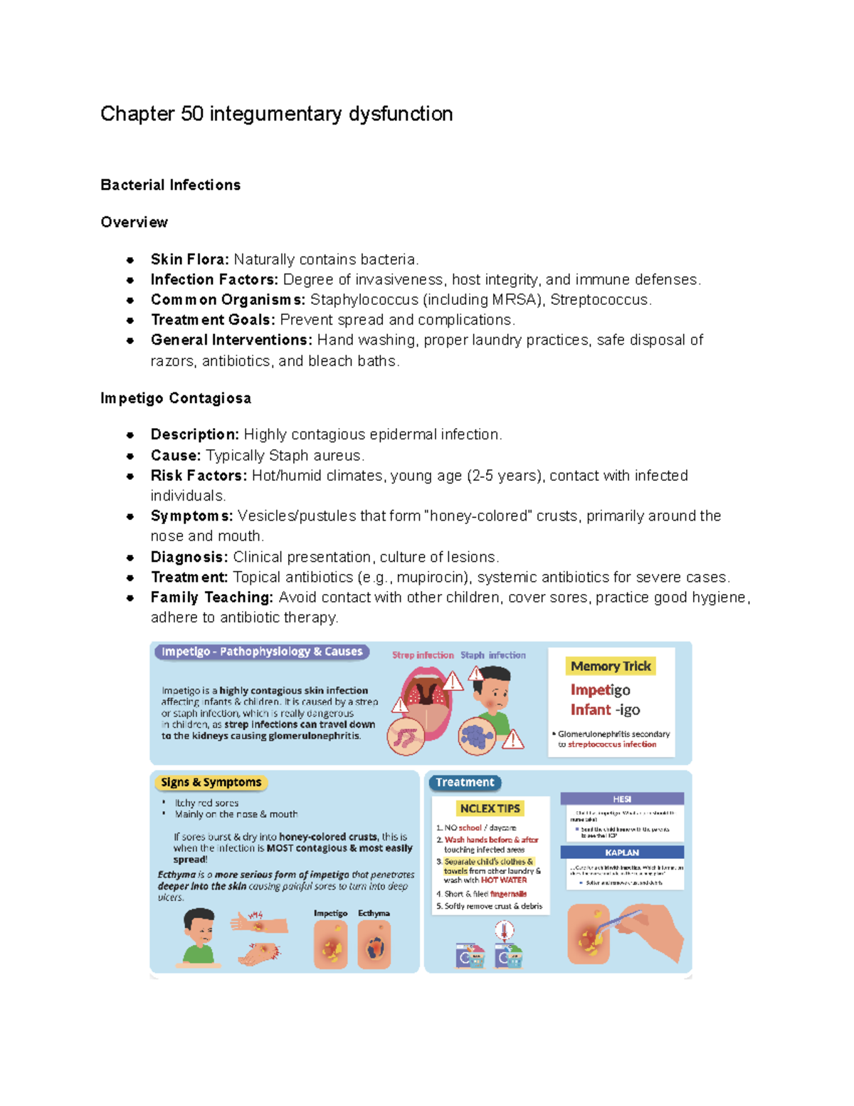 Chapter 50: Integumentary Dysfunction - Bacterial, Viral, and Skin ...