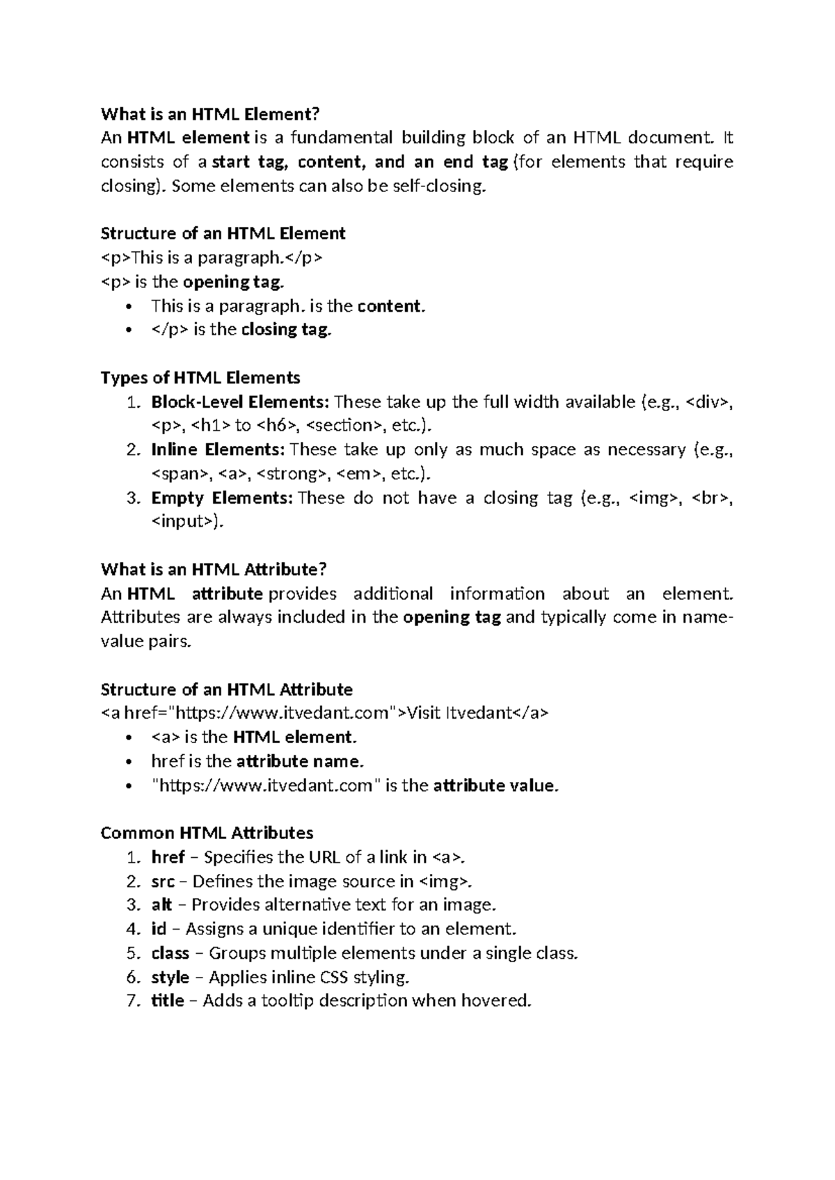 HTML Section Element: Structure, Attributes, and Usage Guide - Studocu