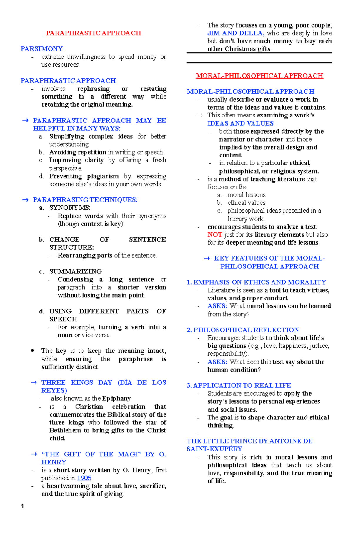 WEEK 3 - EL 119 - Paraphrasing and Stylistic Approaches in Literature ...