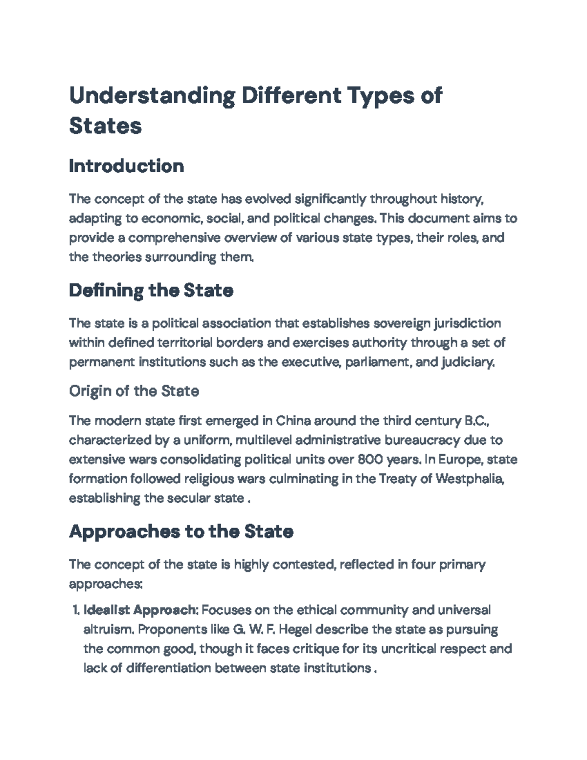 Understanding Different Types of States: Definitions and Theories in ...