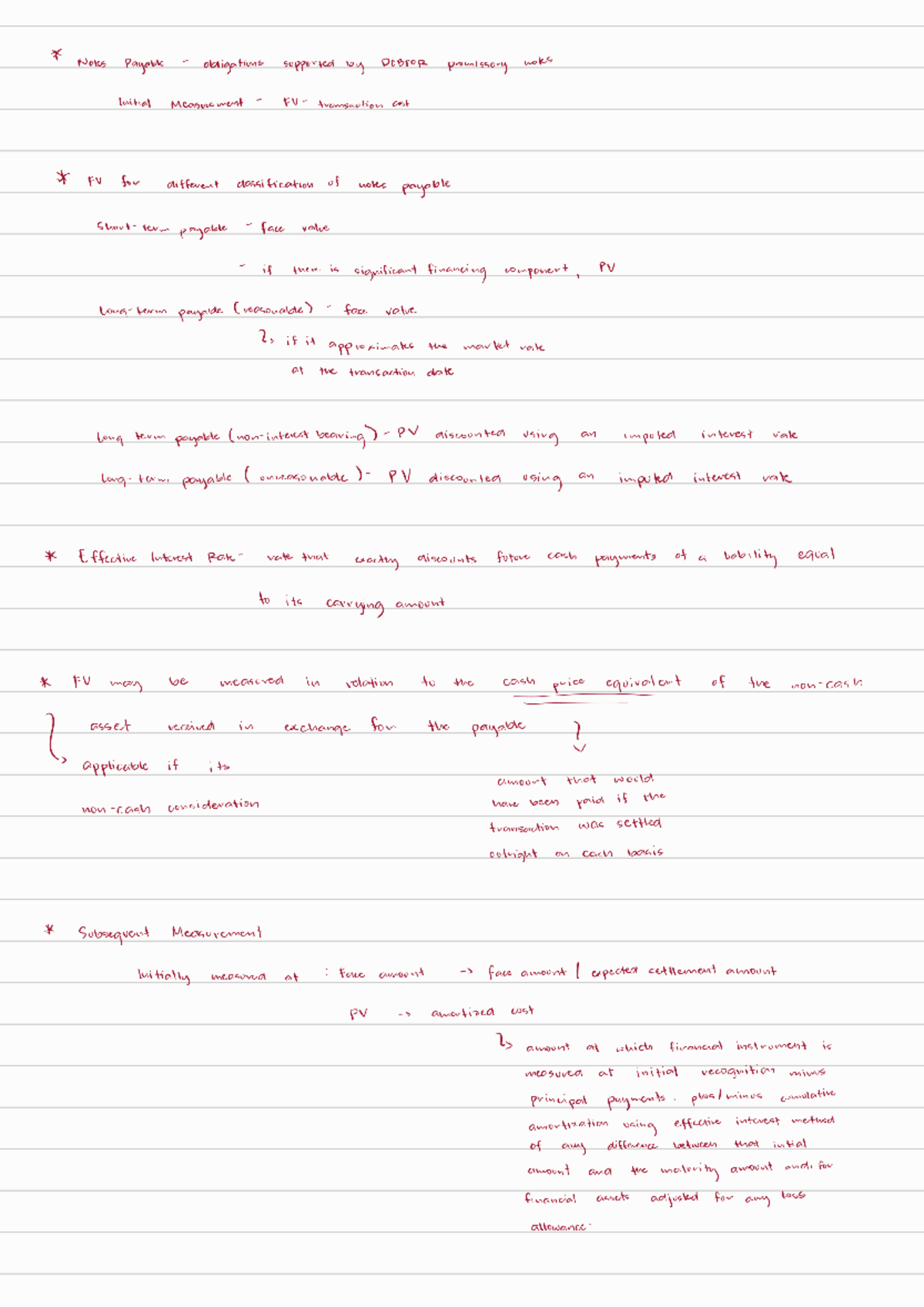 IA - Intermediate Accounting - Notes Payable obligations supported ...