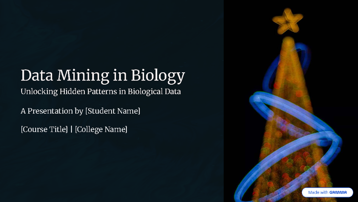 Data Mining in Biology: Unlocking Hidden Patterns (BIO 101) - Studocu