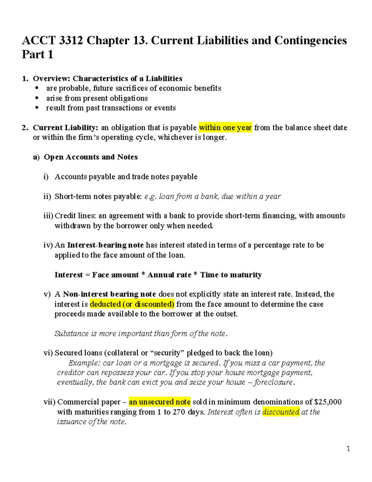 ACCT 3312 Chapter 14 - Bonds and Long-Term Notes Overview - Studocu