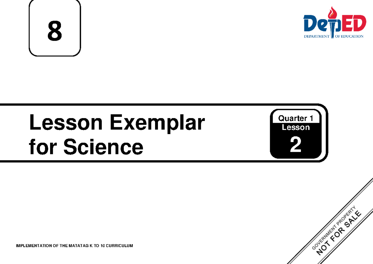 Q1 LE Science-8 Lesson Exemplar: Plant Transport Systems (Week 2) - Studocu