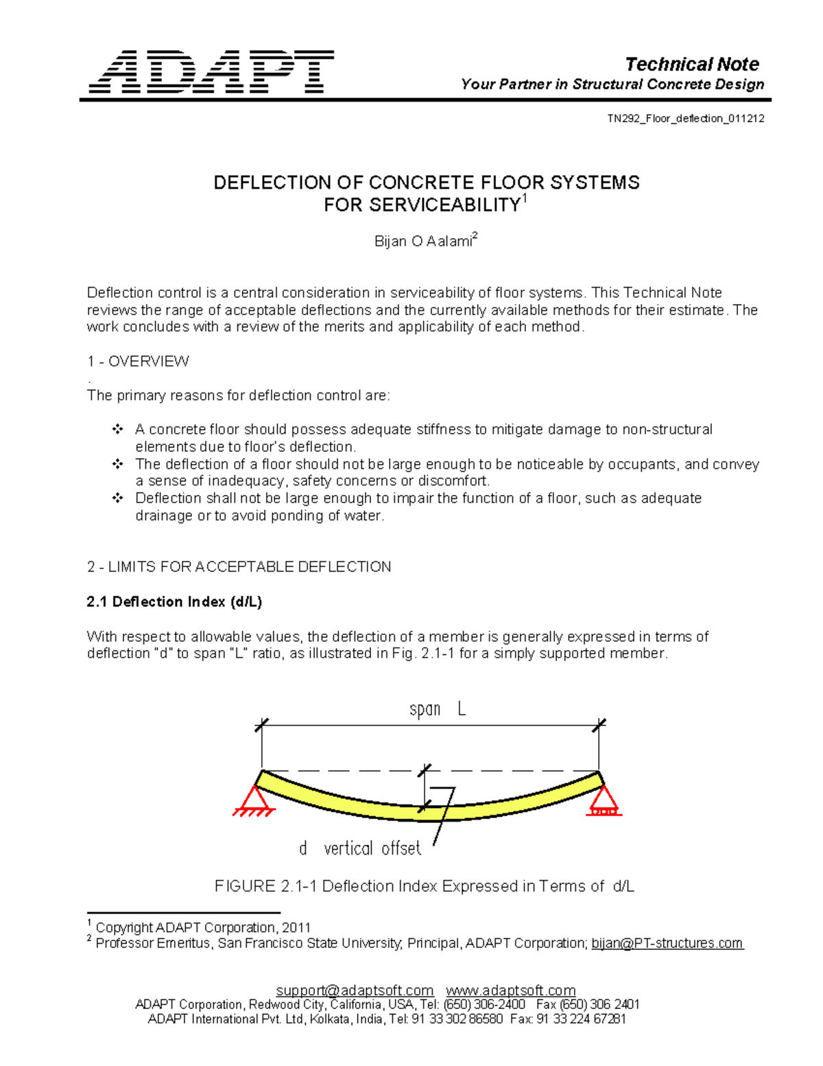 TN292 Technical Note: Deflection of Concrete Floor Systems - Studocu