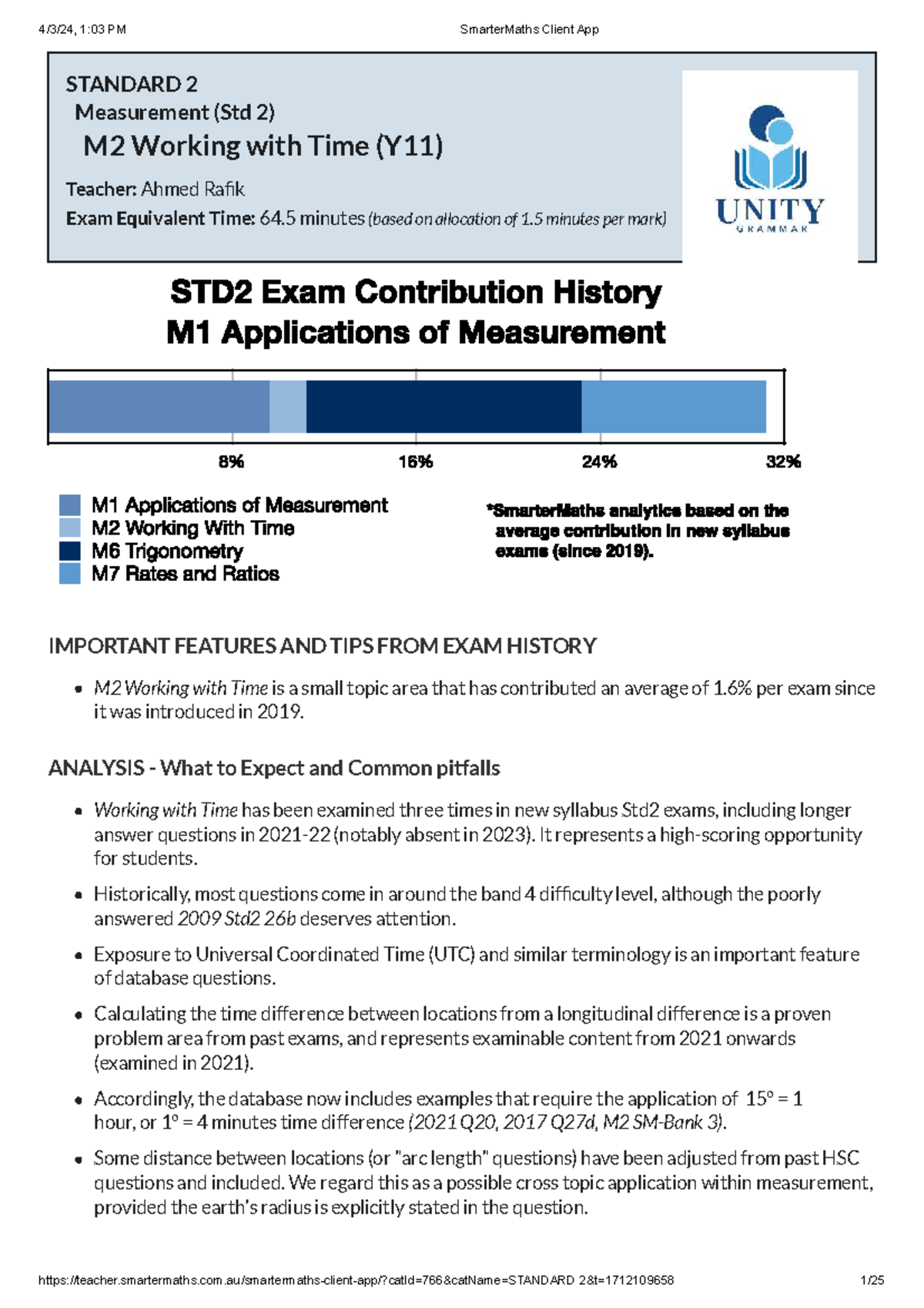 Time Revision Booklet - Std 2 M2 Measurement Practice Questions - Studocu