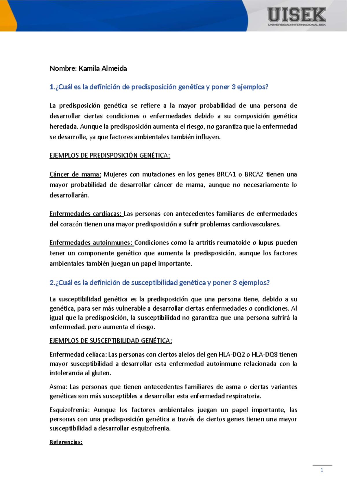 Genética 31 - Definición y Ejemplos de Predisposición y Susceptibilidad ...