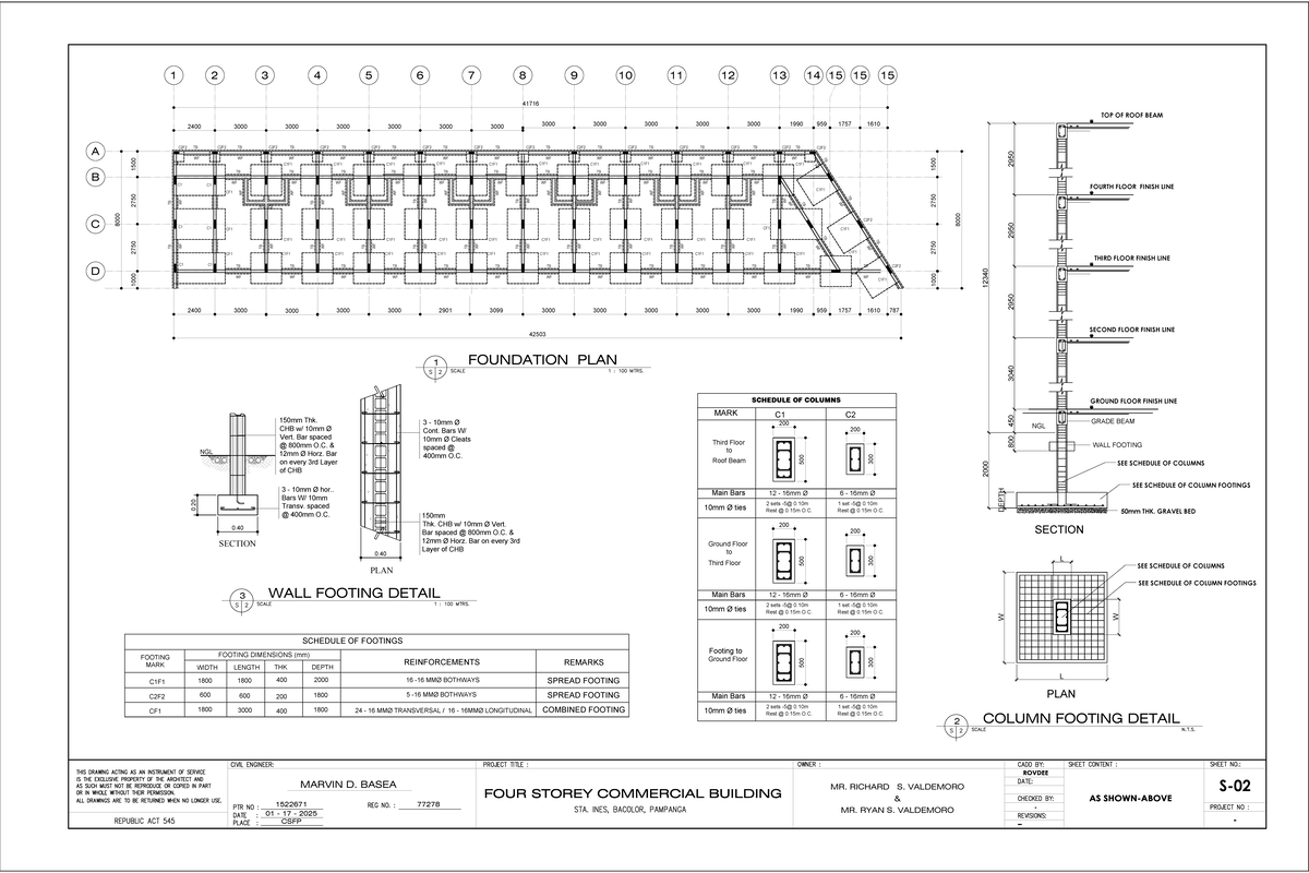 4 Storey Commercial Building Foundation Plan Analysis S2 Final 02-10 ...
