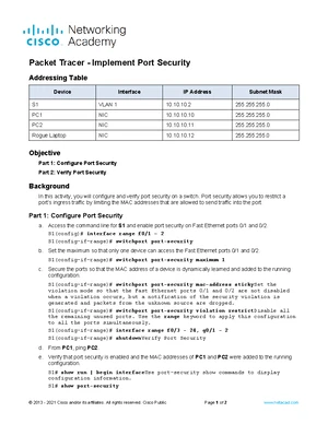 7.4.1 Packet Tracer - Configuring DHCPv4 for Routers and Clients - Studocu