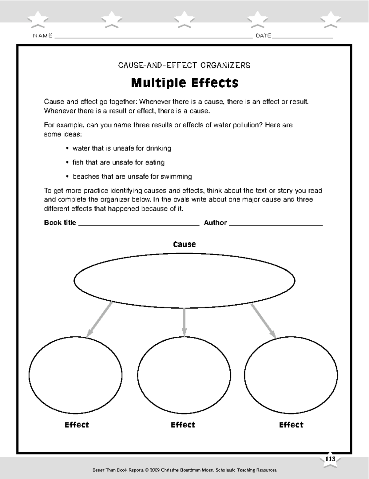 Cause.effects multiple effects - CAUSE-AND - E FFECT ORGANI Z E RS Multiple Effects Cause and ...