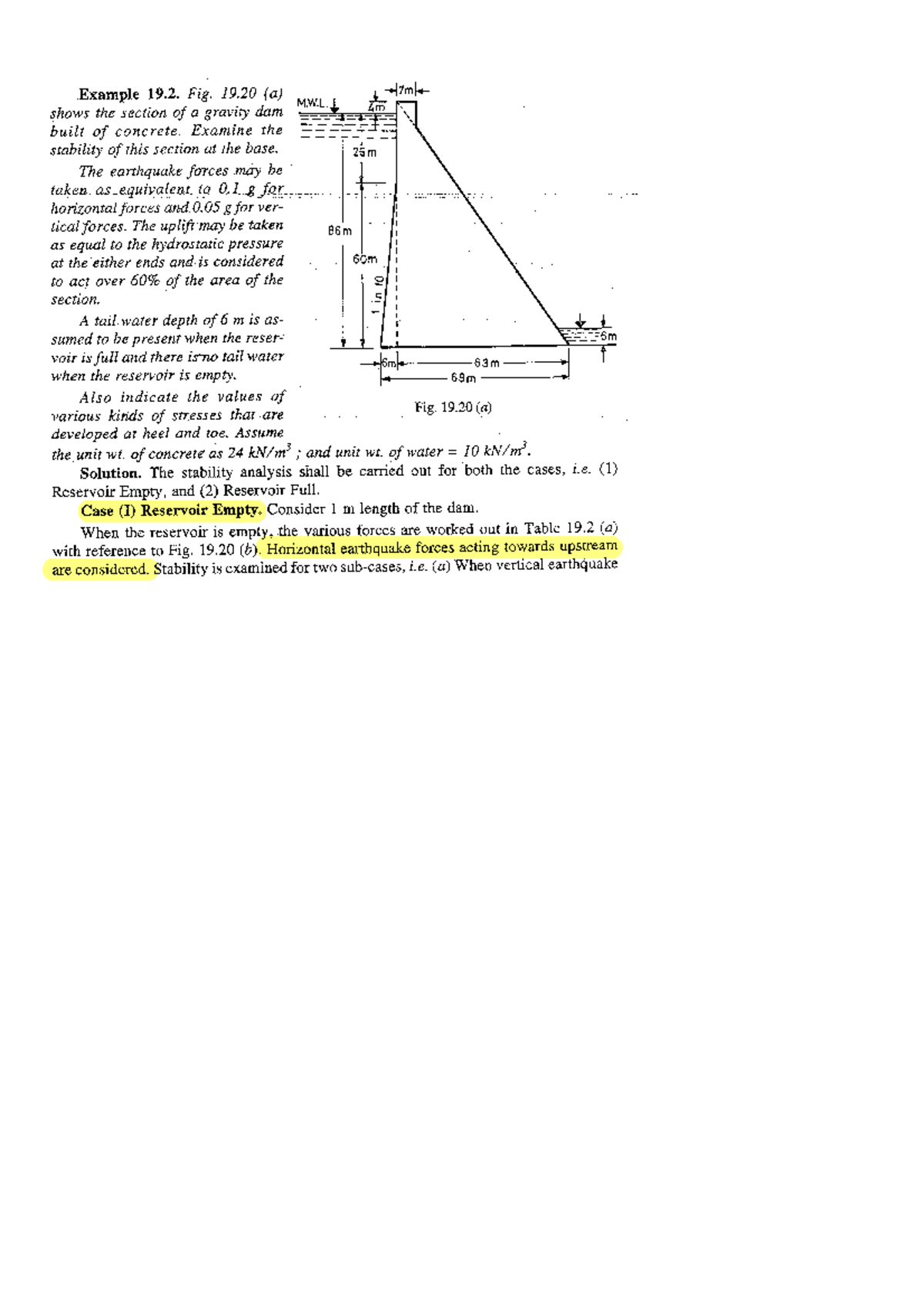 Stability Analysis of Gravity Dam under Seismic Forces (ENG 101) - Studocu