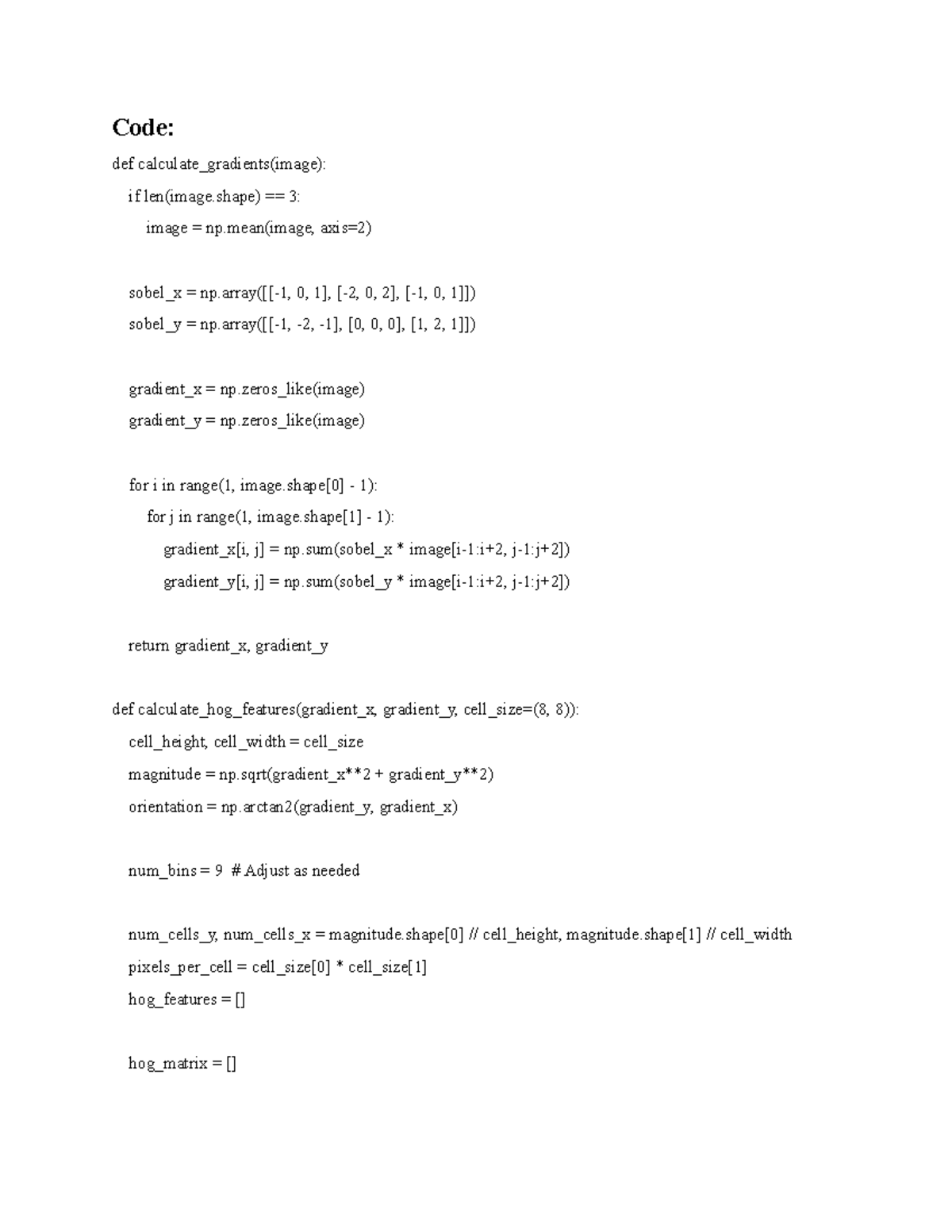 Wahab ass 2 cv - Code: def calculate_gradients(image): if len(image ...