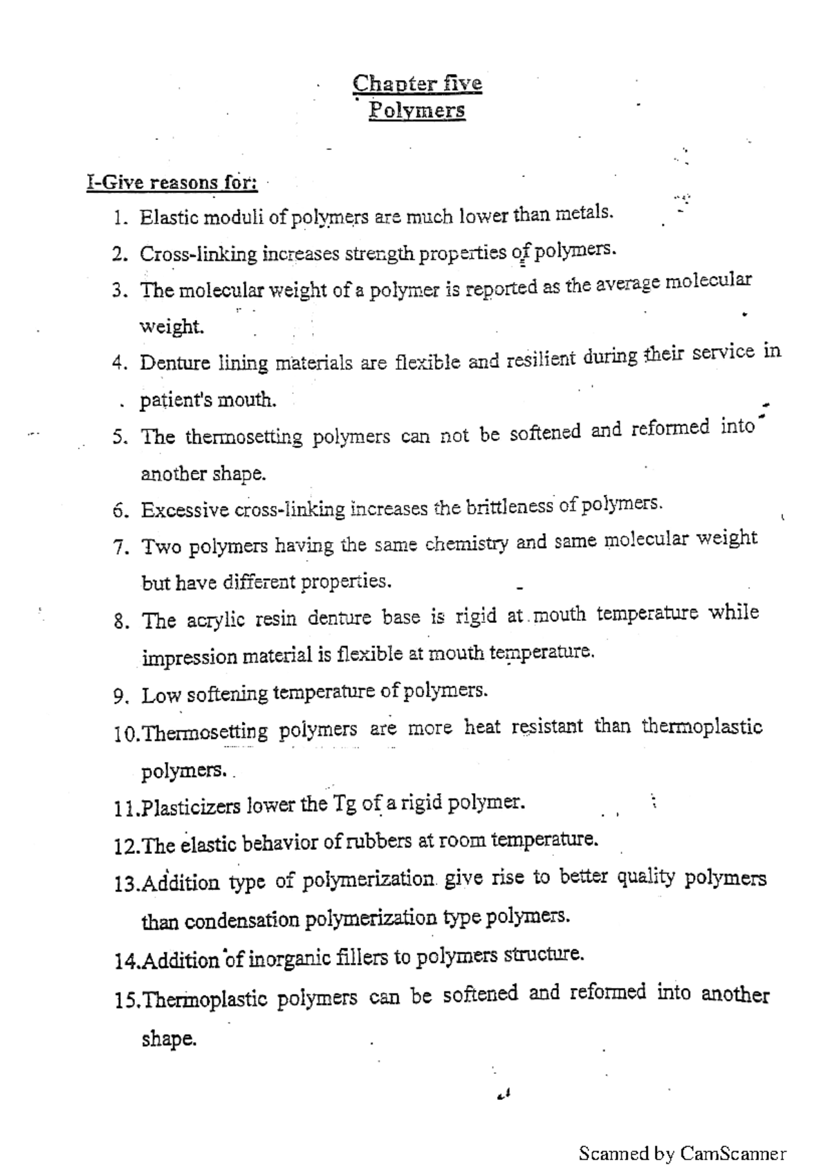 Polymers: Key Questions & Answers for Study Prep - Studocu