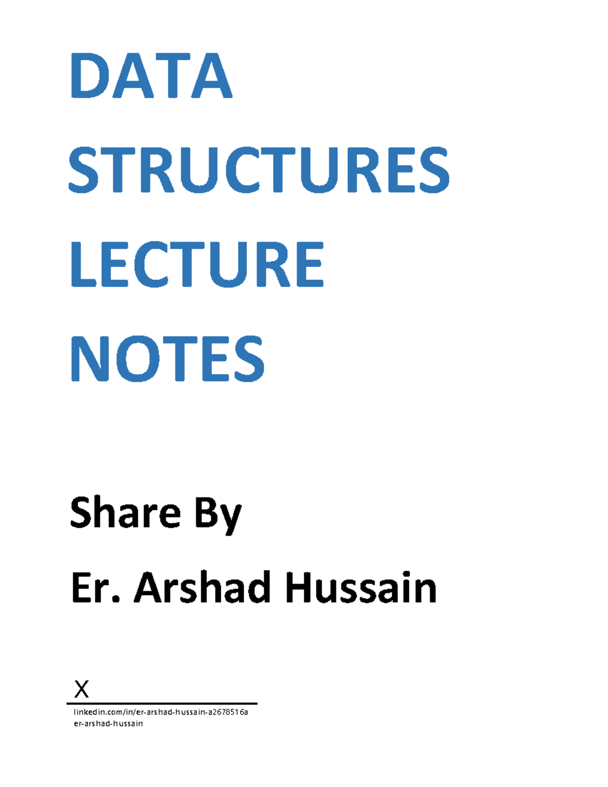 DSA 101 - Essential Lecture Notes on Data Structures and Algorithms ...