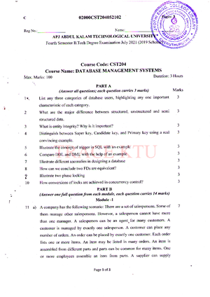 Os lab manual ktu - Operating Systems Lab L T P C 0 0 3 1 COURSE OUTCOMES: CO1 : Illustrate the ...