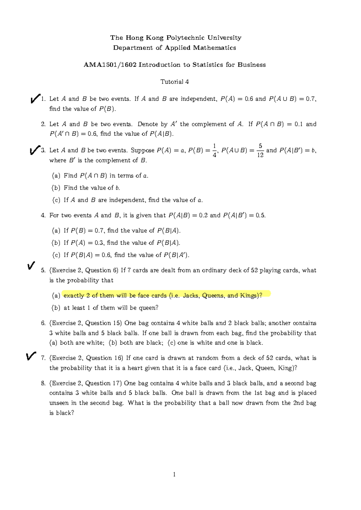 Tutorial 4: Introduction to Statistics for Business (AMT101) - Studocu