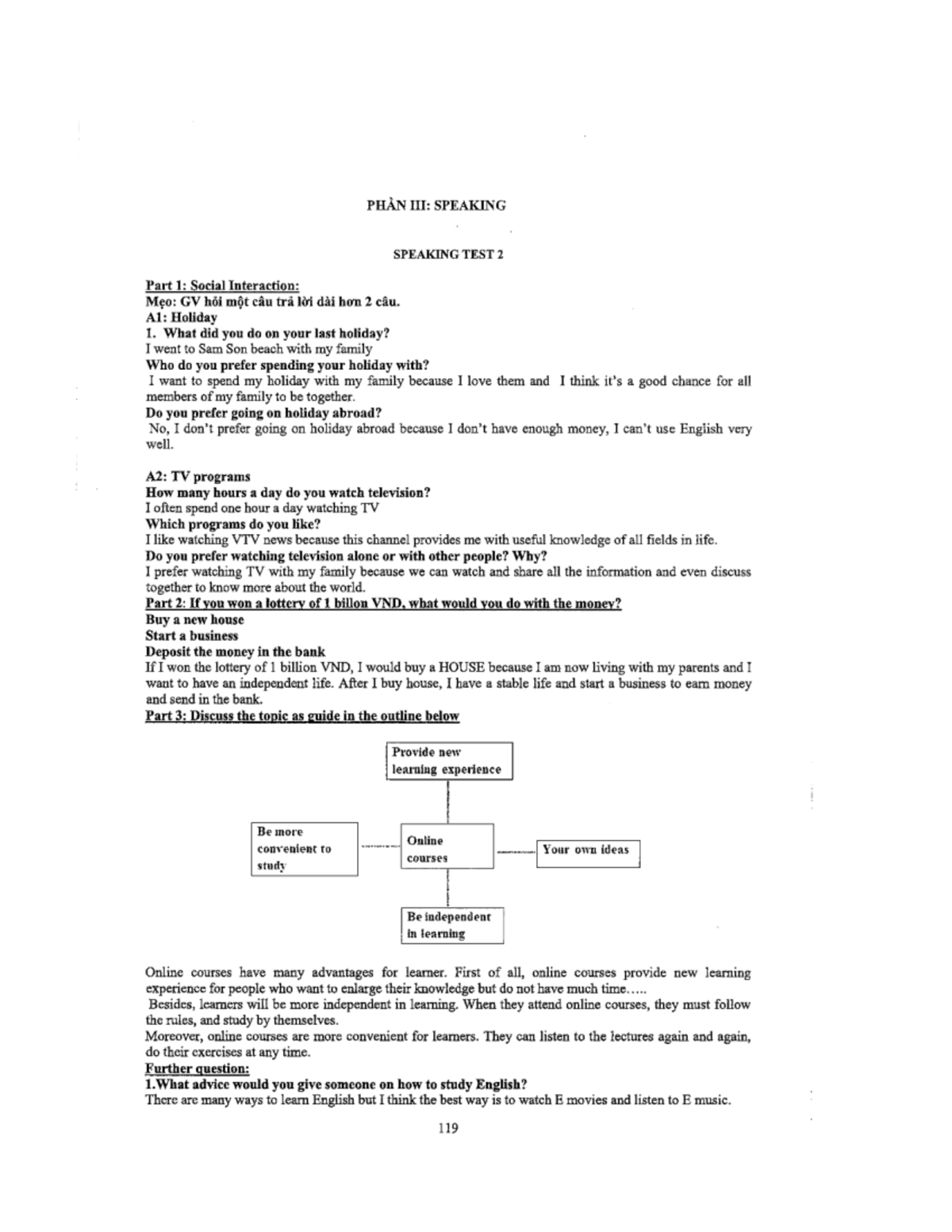 PHAN SPEAKING TEST 2: Social Interaction & Discussion Topics - Studocu