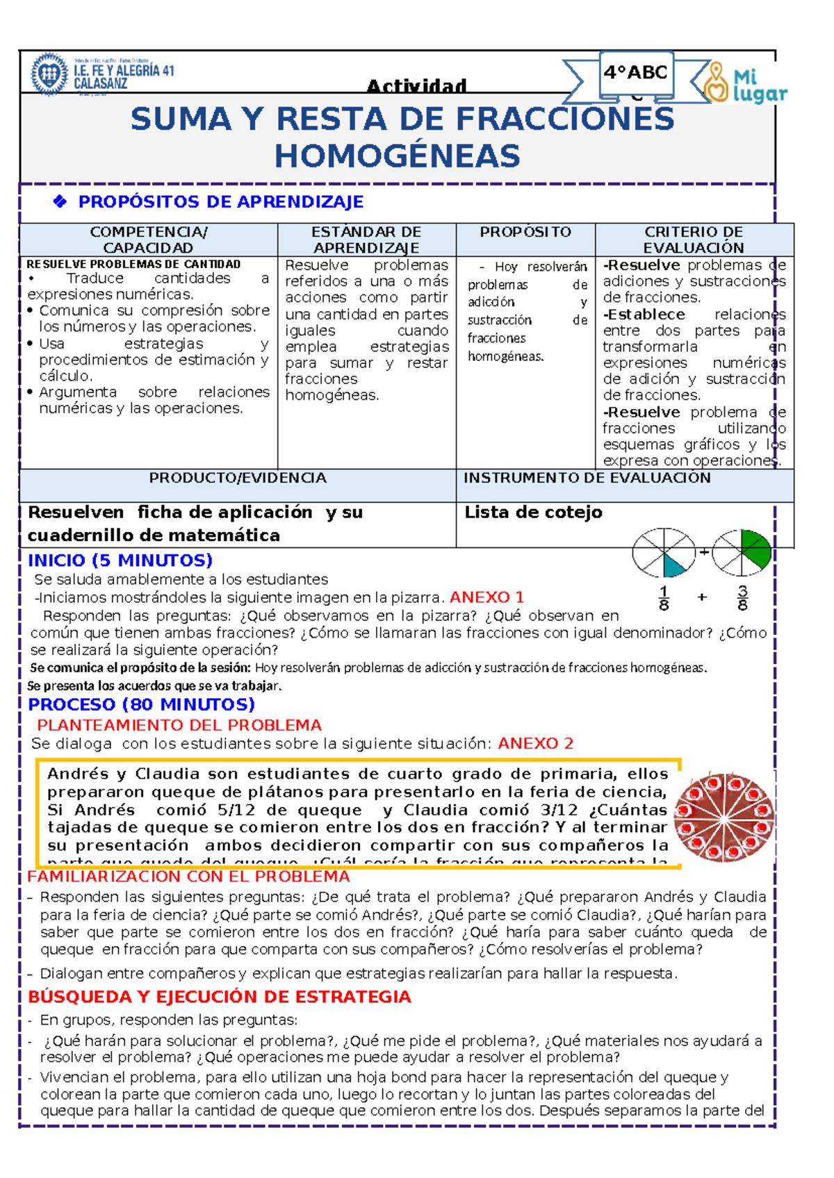 SUMA Y Resta DE Fracciones - SUMA Y RESTA DE FRACCIONES HOMOGÉNEAS ...