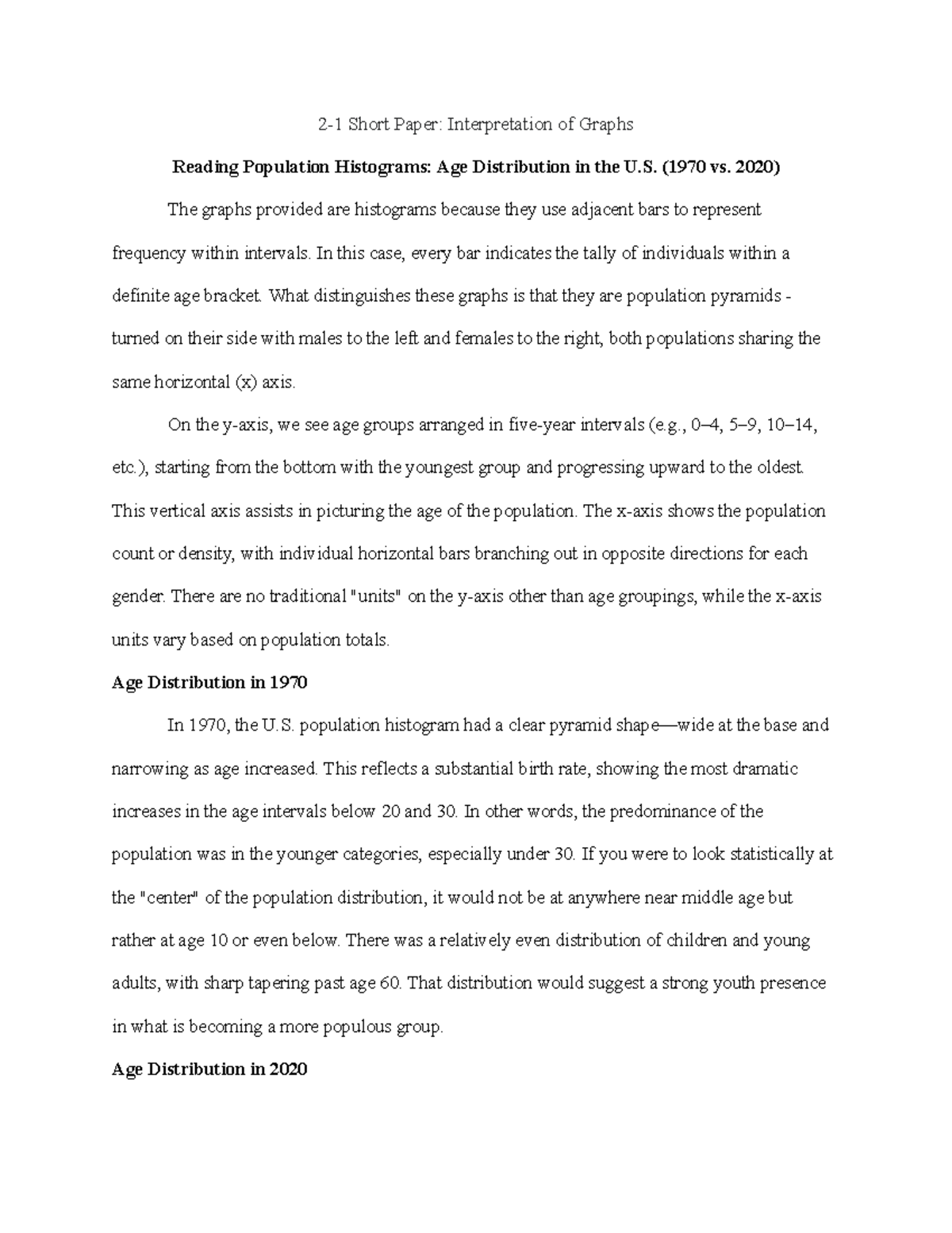 Module 2 Short Paper: U.S. Population Histograms (1970 vs. 2020 ...