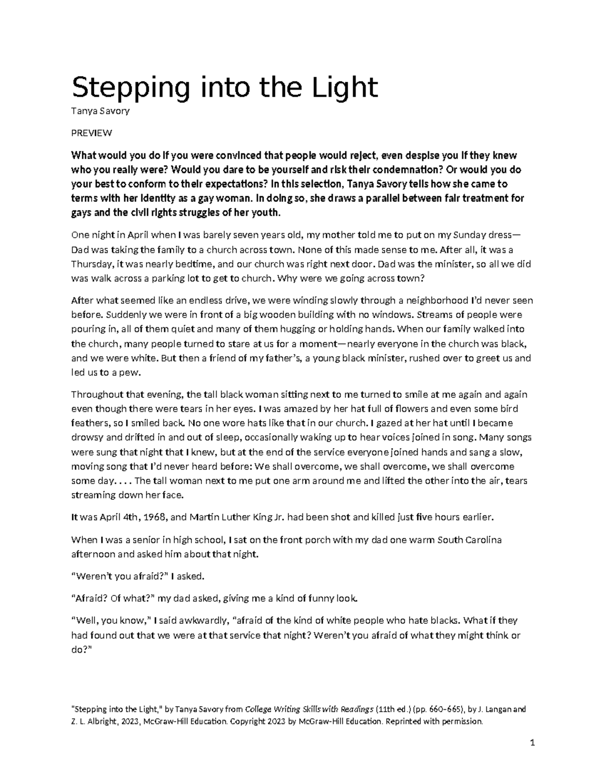 ENG110 v3 wk4 Essay Notes: Embracing Identity in "Stepping into the ...