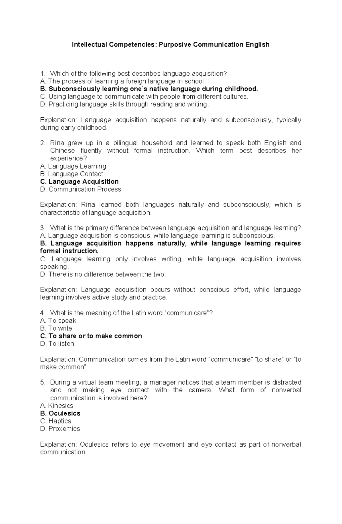 Reviewer in English - Intellectual Competencies: Purposive ...