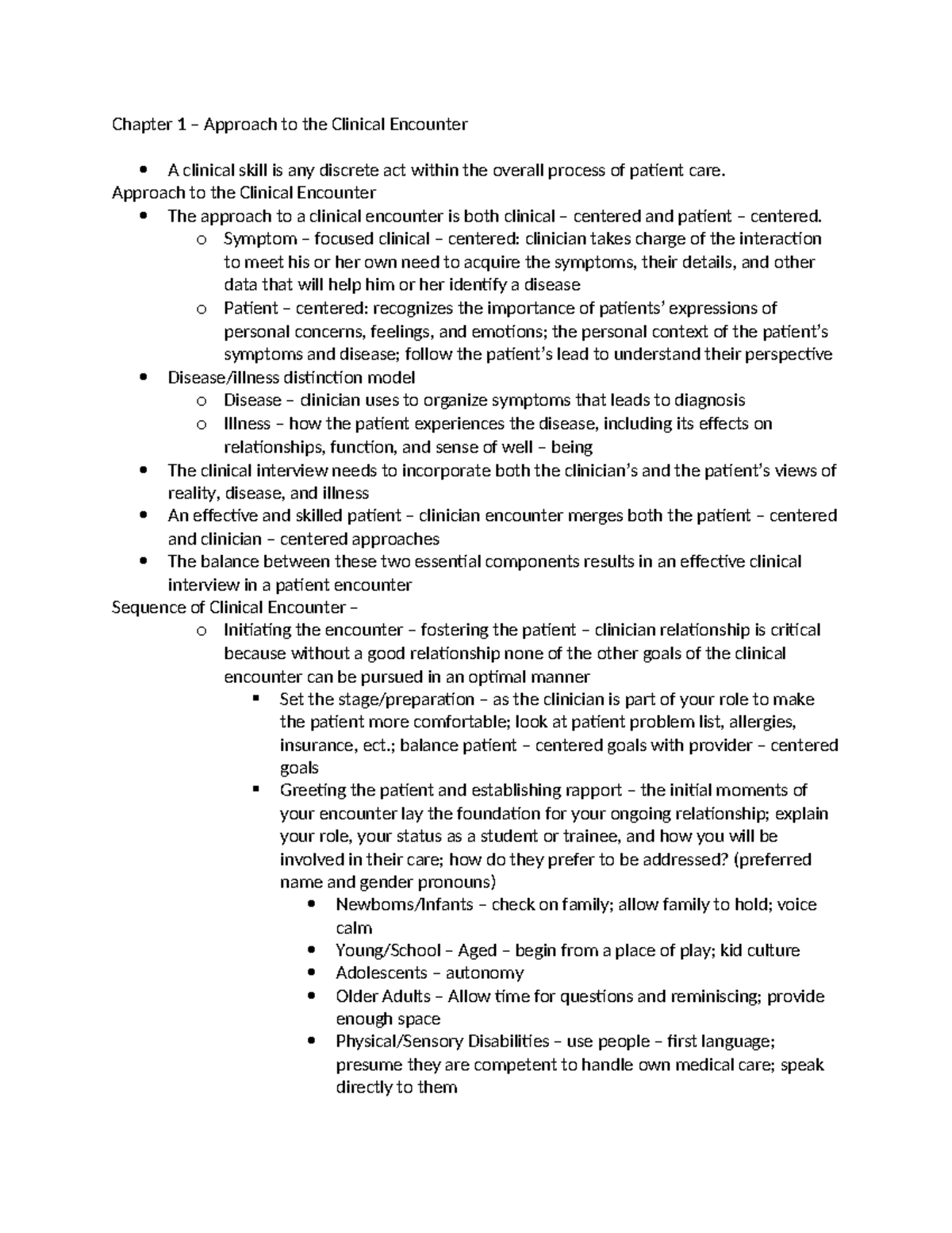 Chapter 1 - The Clinical Encounter: Strategies for Patient-Centered ...