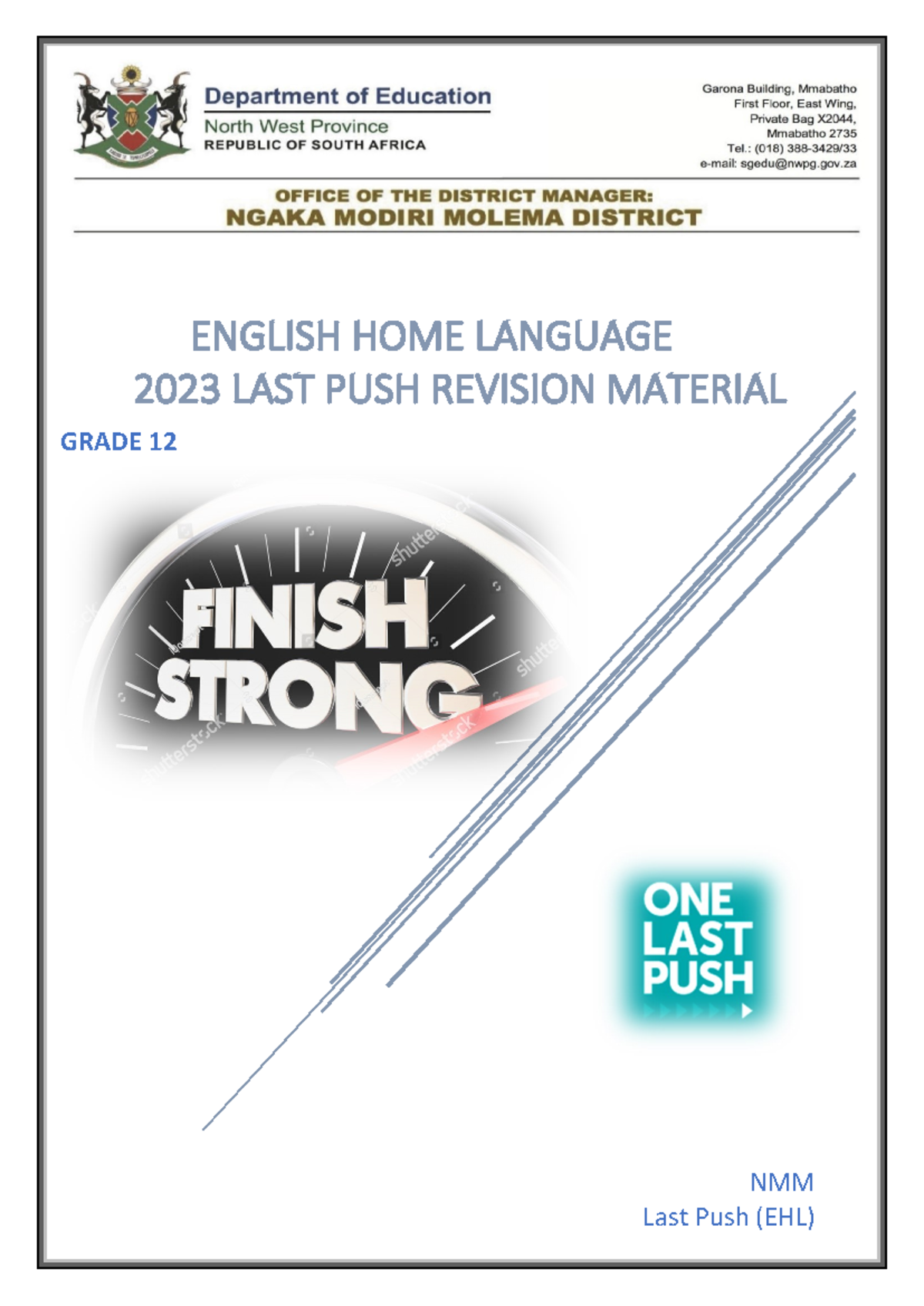 NMM English HL - 2023 Final Revision Materials for Last Push - Studocu