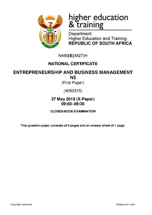 Financial Management N6 Work Experience Logbook Summary - Studocu