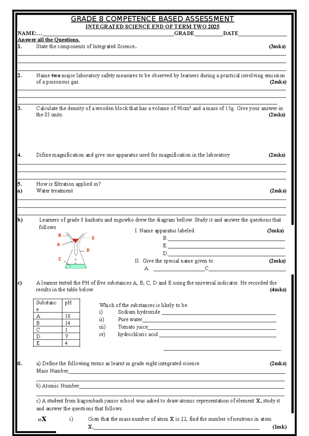 G8 SCIENCE END OF TERM 2 ASSESSMENT TUTORIAL 2025 - Studocu