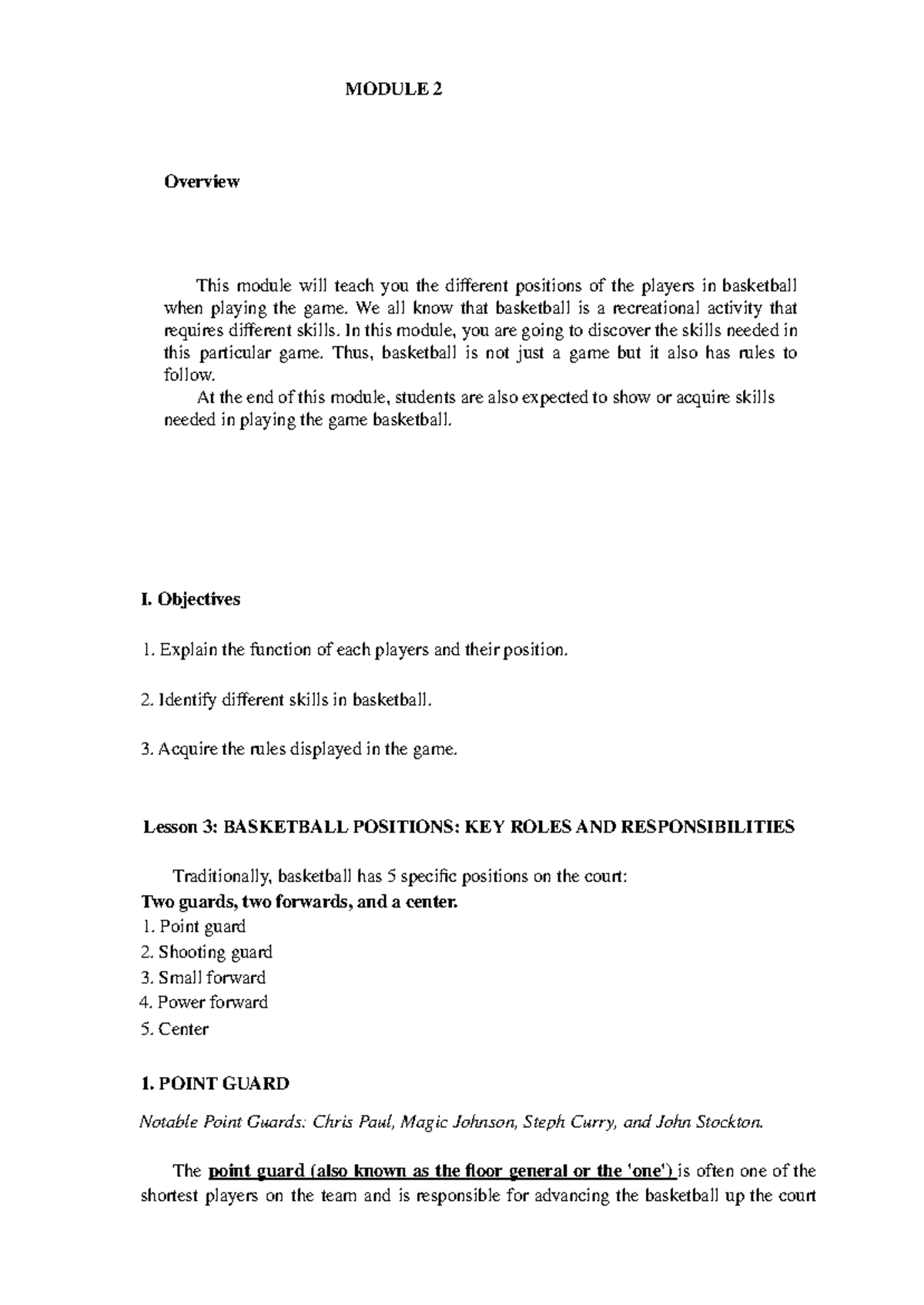 Basketball Positions (Module 2): Key Roles & Responsibilities Explained ...