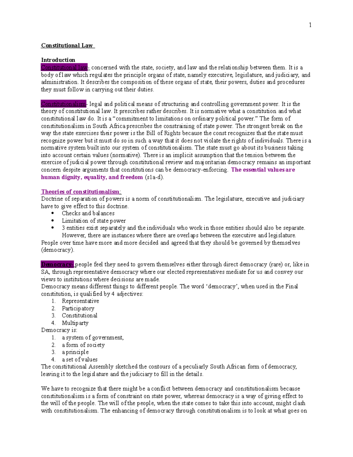 Constitutional Law - Constitutional Law Introduction Constitutional law ...