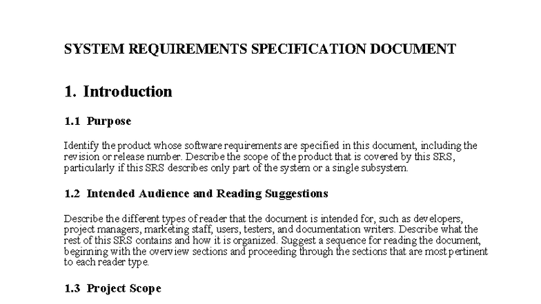 P3 System Requirements Specification Guide - SYSTEM REQUIREMENTS ...
