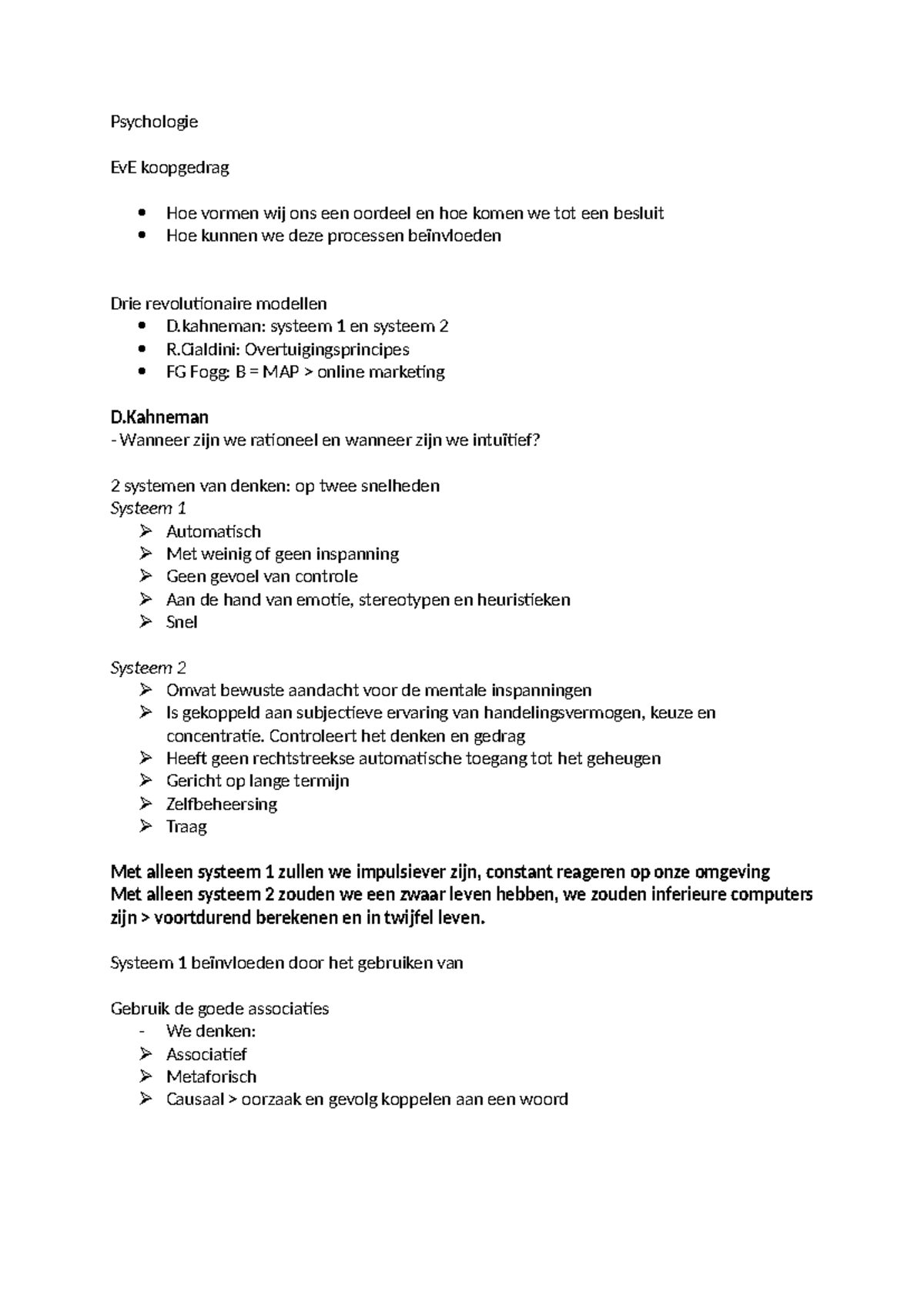 Koopgedrag Theorie: Inzicht in Systeem 1 en Systeem 2 dans Psychologie ...