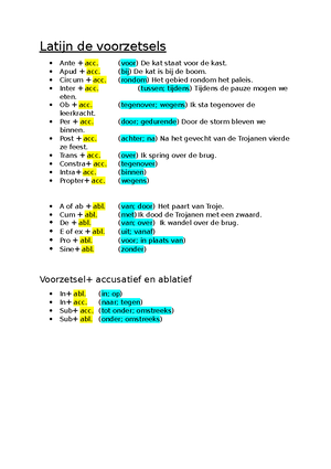 [Solved] tijden en wijzen van het werkwoord latijn - Latijn - Studocu
