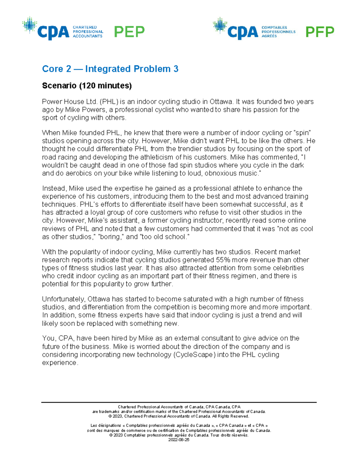 CO2-2301E-IP03 - Core 2 Integrated Problem 3: SWOT Analysis of PHL ...