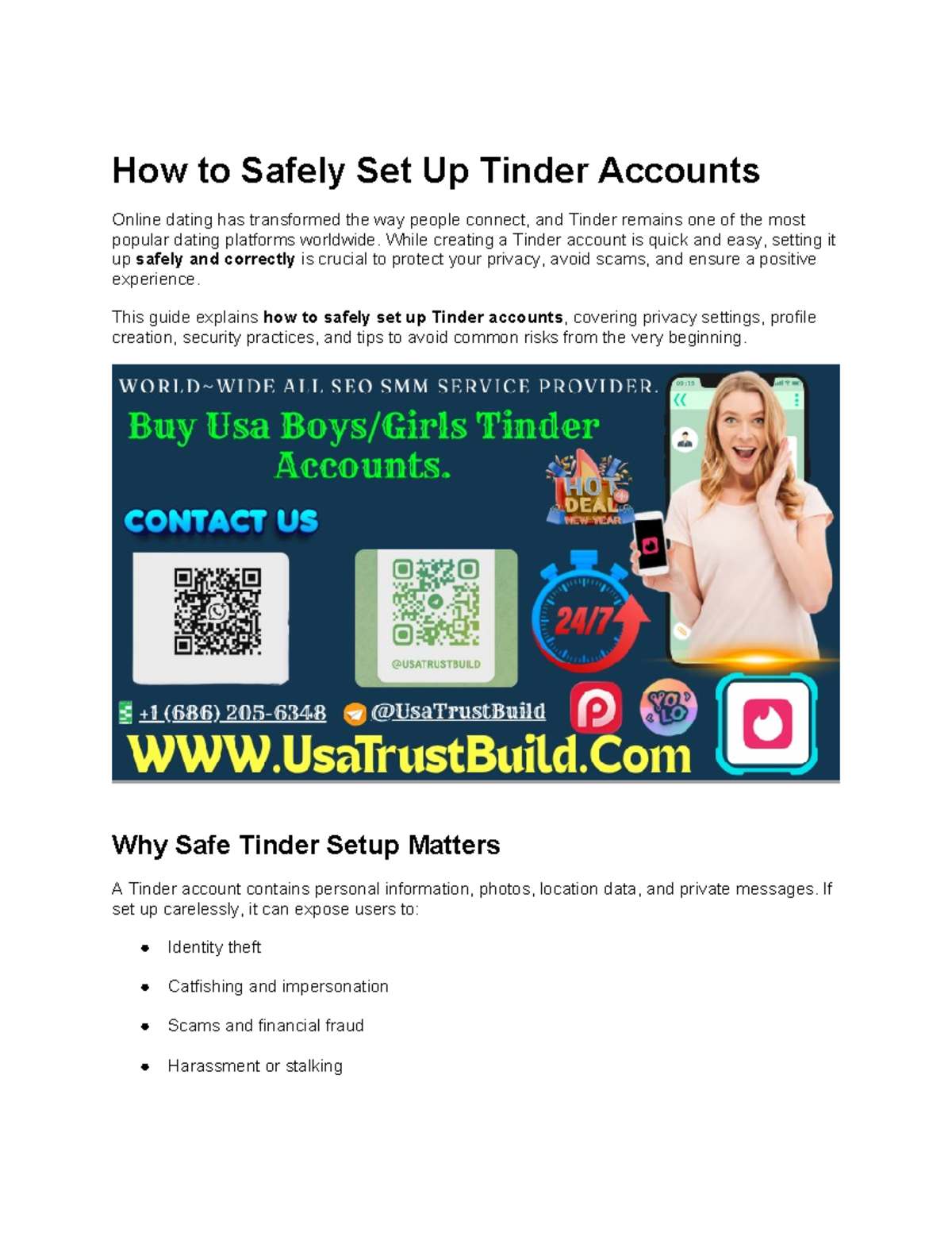 How to Safely Set Up Tinder Accounts: A Comprehensive Guide - Studocu