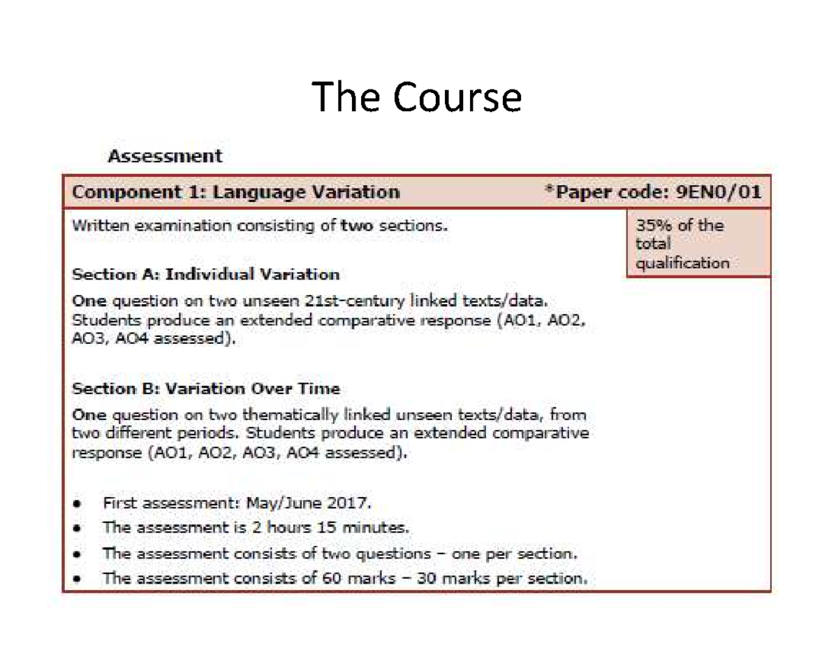 ENG 101: Course Overview on Meaning Creation in Language - Studocu