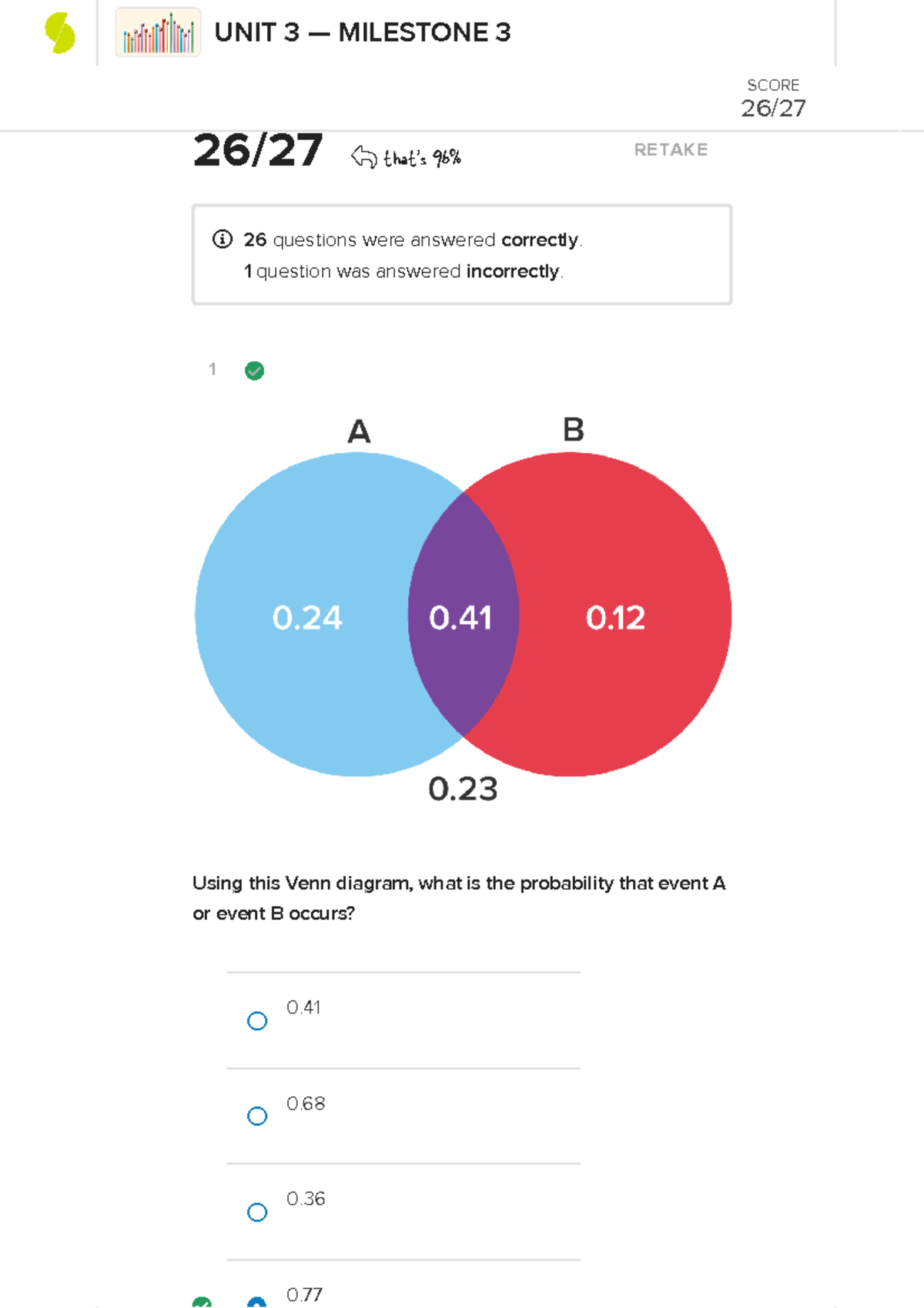Unit 3 Statistics Milestone: Probability Concepts and Calculations ...