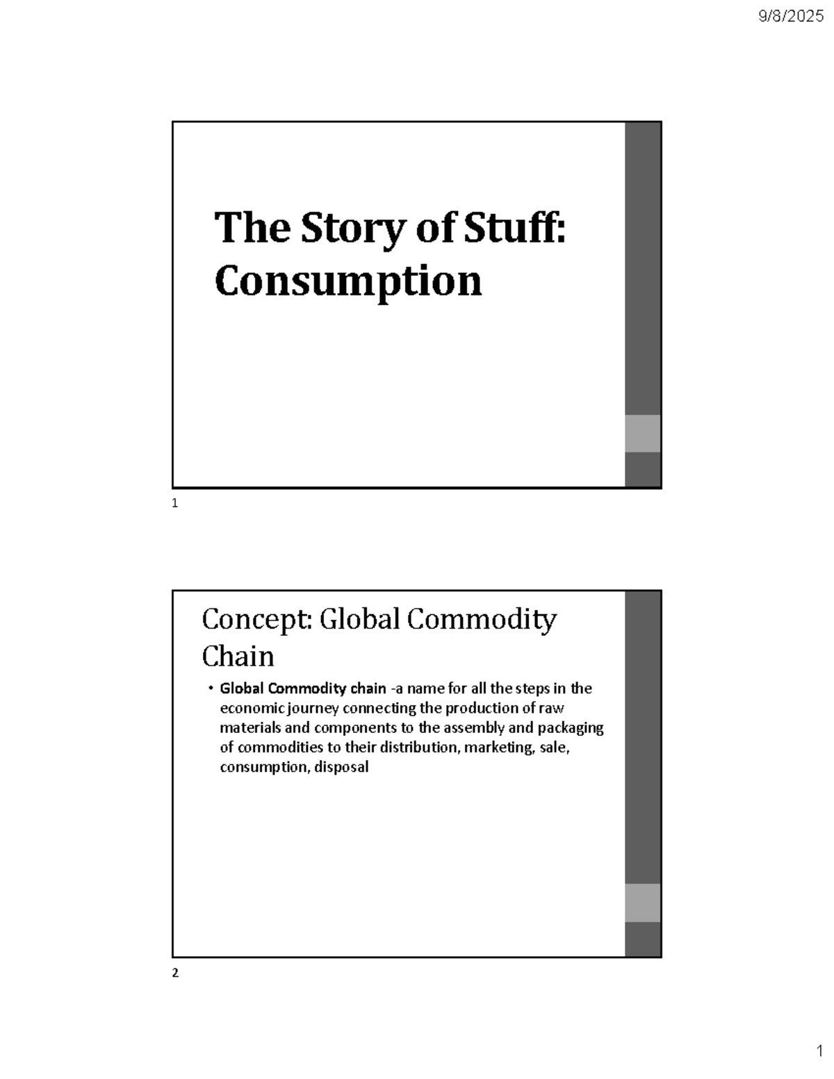 POLS-EVST 090: Global Commodity Chains & Consumption Patterns Analysis ...