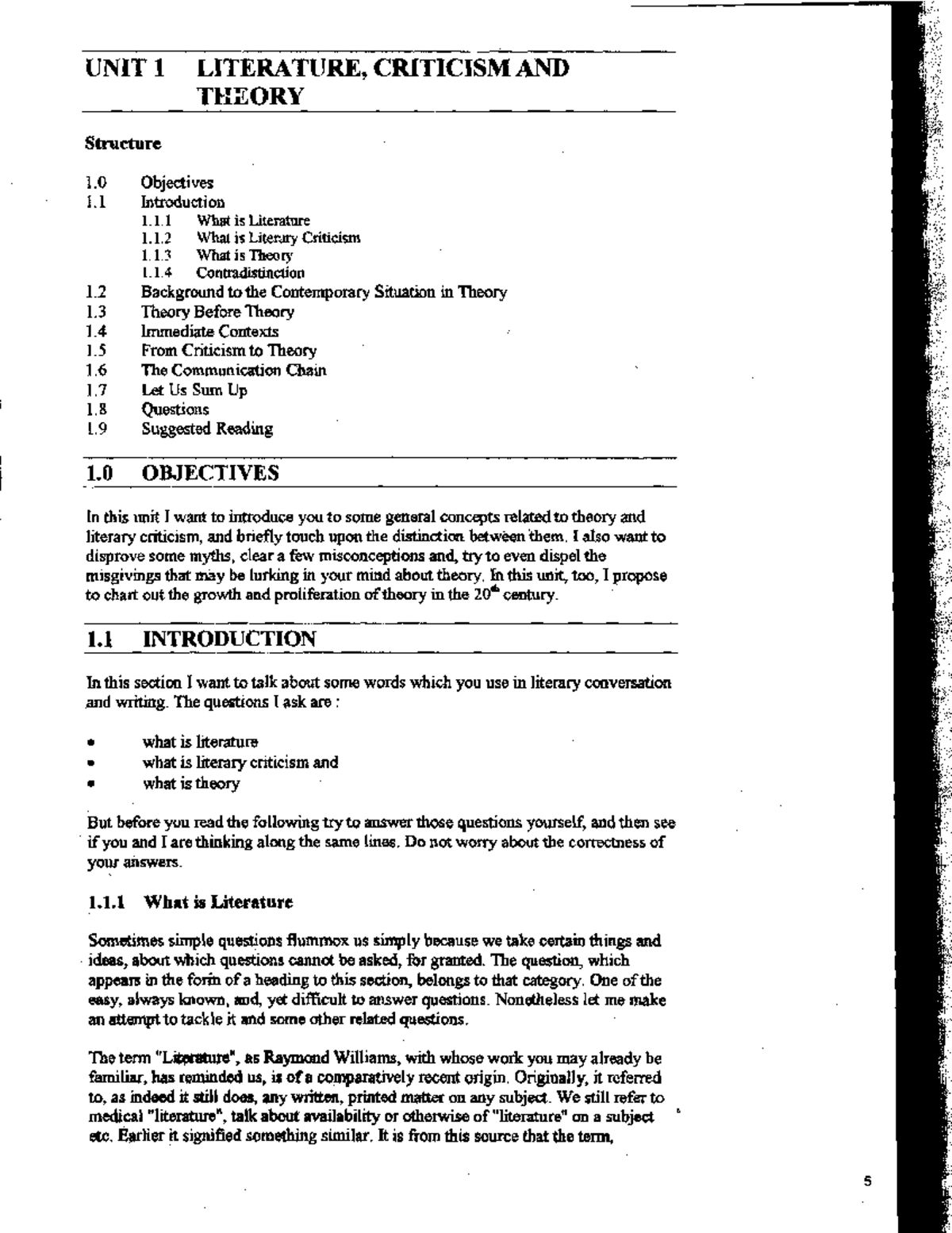 Unit1 - Its efficient notes - UNIT 1 LITERATURE, CRITICISM AND TIIZORY ...