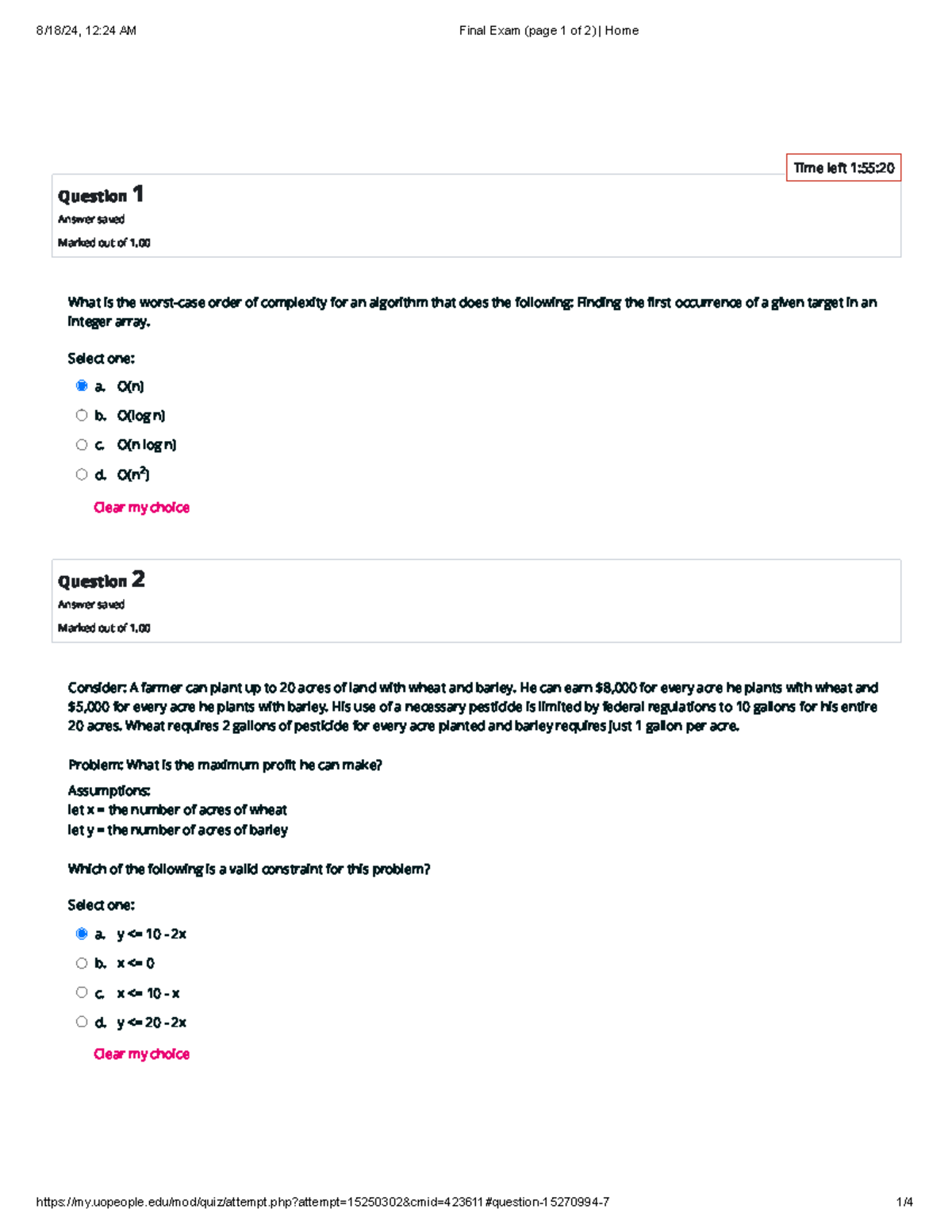 CS 3304 Final Exam Review: Key Concepts and Sample Questions - Studocu